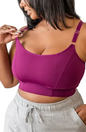 DAVIN & ADLEY Busty Pumping And Nursing Crop Cami - Plum