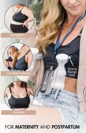 DAVIN & ADLEY Amelia Pumping And Nursing Bralette - Black