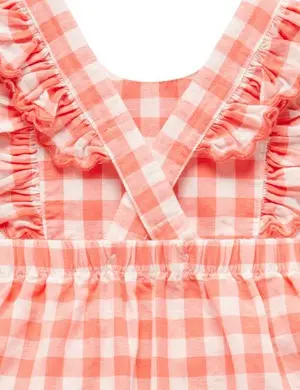PUREBABY Gingham Pinnie Dress