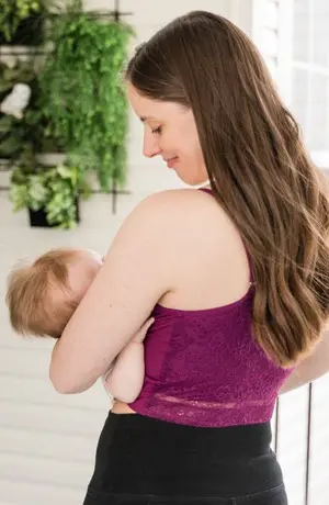 DAVIN & ADLEY Amelia Pumping And Nursing Crop Cami - Plum