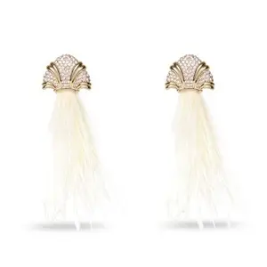 Lele Sadoughi The Met X Toulouse Mlle Feather Earrings - Mademoiselle Eglantine 960