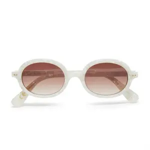 Lele Sadoughi Austin Round Frame Sunglasses - Mother Of Pearl 100