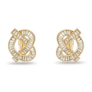 Lele Sadoughi Crystal Pretzel Clip-on Earrings - Gold 720