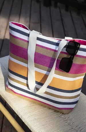 YOUZEY Striped Beach Tote