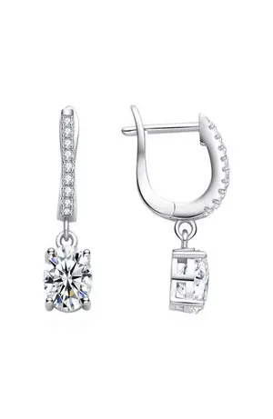 UNTAMED PETALS Duchess Crystal Drop Earrings - Silver