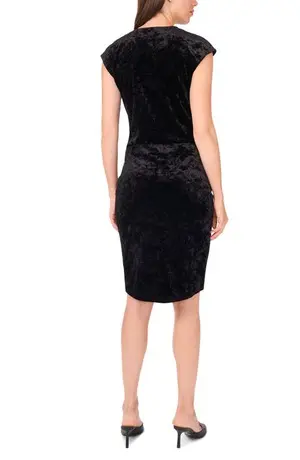 Halogen Crushed Velvet Pencil Skirt