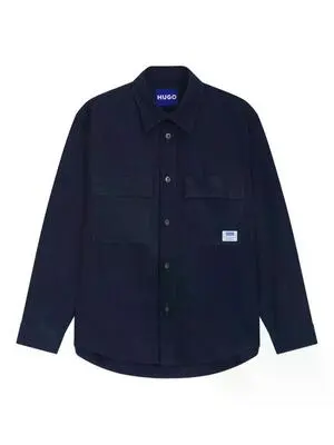 Hugo Pinstripe Pocket Shirt - Blue