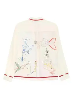 MII Silk Graphic Print Shirt