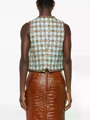 Giuseppe Di Morabito Checked-pattern Embellished Vest