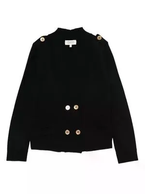 PSOPHIA Double-breasted Cardigan - Black