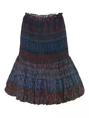Antik Batik Tiered Midi Skirt