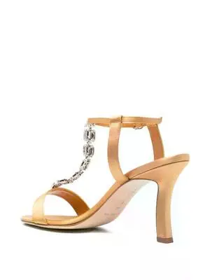 Manolo Blahnik 90mm Leather Heeled Sandals