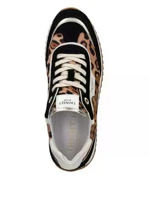 TWINSET Leopard Print Sneakers