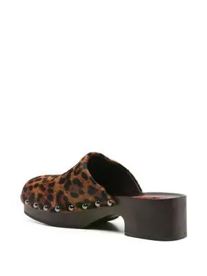 SIMONMILLER Leopard-print Heeled Mules