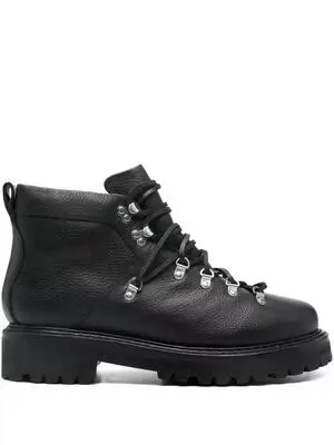 Men's Black Leather Hiking Boots