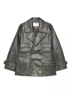 Double Breasted Faux Leather Jackets