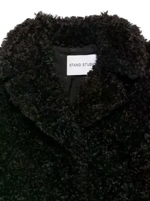 STAND STUDIO Notched-collar Faux-fur Coat