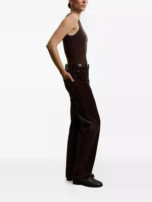12 STOREEZ Ribbed Tank Top - Brown