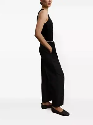 12 STOREEZ Ribbed Tank Top - Black