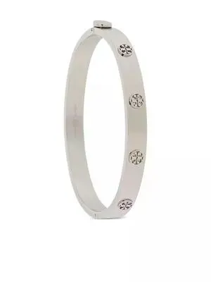 Tory Burch Logo-embossed Bangle - Silver
