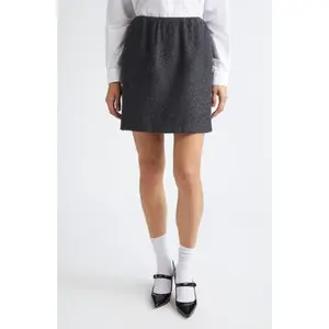 SHUSHU/TONG Smocked A-line Miniskirt - Dark Grey