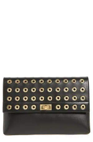 ANYA HINDMARCH Valorie Eyelet Leather Clutch