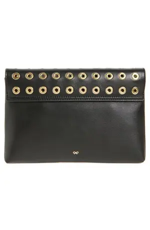 ANYA HINDMARCH Valorie Eyelet Leather Clutch