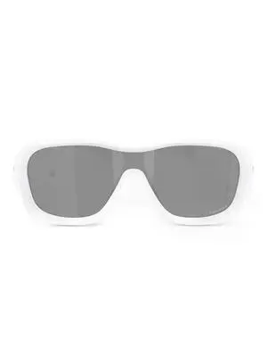 Oakley Geometric Frame Sunglasses - White