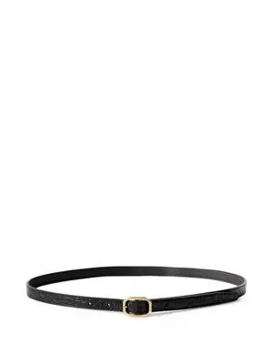 Saint Laurent Logo-engraved Belt - Black