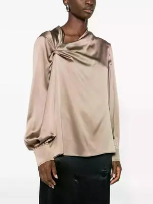 Max Mara Silk-satin Blouse - 002 Neutro