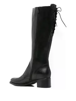 NEROGIARDINI Lace-up Leather Boots - Black