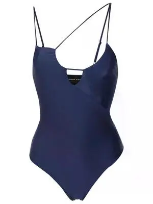 GLORIA COELHO Asymmetric One-piece Swimsuit - Blue