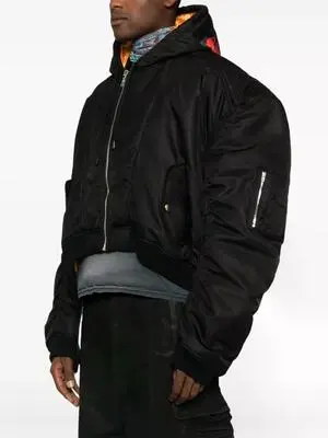 LỰU ĐẠN Hooded Bomber Jacket