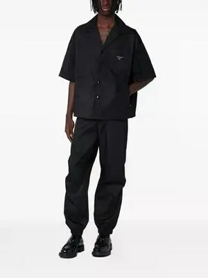 Prada Triangle-logo Bowling Shirt - Black