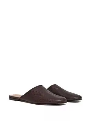 12 STOREEZ Pebbled-leather Mules