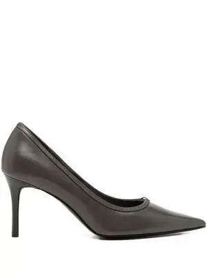 Tory Burch 80mm Logo-plaque Pumps - Grey
