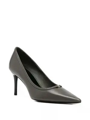 Tory Burch 80mm Logo-plaque Pumps - Grey