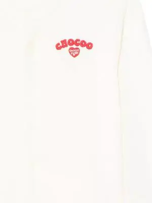 CHOCOOLATE Logo-embroidered Cardigan - Neutrals