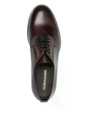 FERRAGAMO Lace-up Derby Shoes - Burdeos