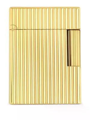 S.t. Dupont Ligne 2 Striped Lighter - Gold