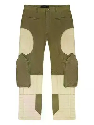 WHO DECIDES WAR BY EV BRAVADO Raised Window Leather Trousers - Green