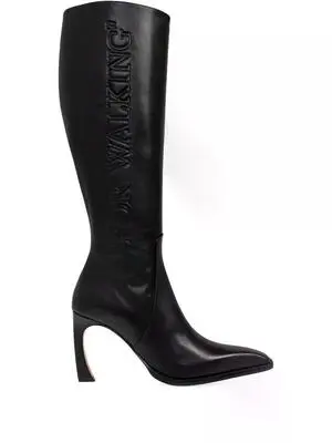 Off-white Knee High Boots For Women