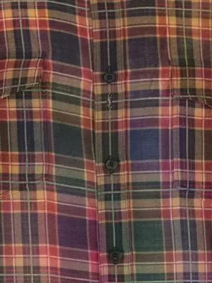 Saint Laurent Cassandre Checks Pocket Shirt