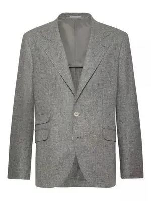 Brunello Cucinelli Flecked-effect Blazer - Grey