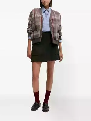 Aspesi Checked Wool Cardigan