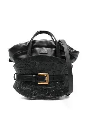 Balmain Croc-effect Shoulder Bag