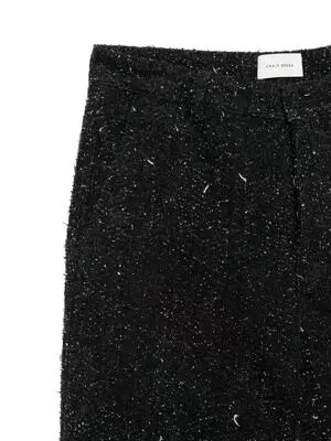CRAIG GREEN Straight-leg Bouclé Trousers - Black