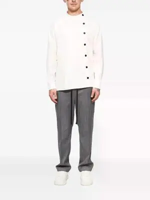 HAMZA Button Band-collar Shirt