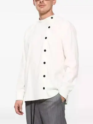 HAMZA Button Band-collar Shirt