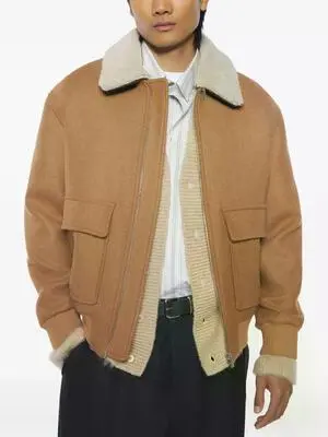 Maison Kitsuné Shearling-collar Pocket Jacket